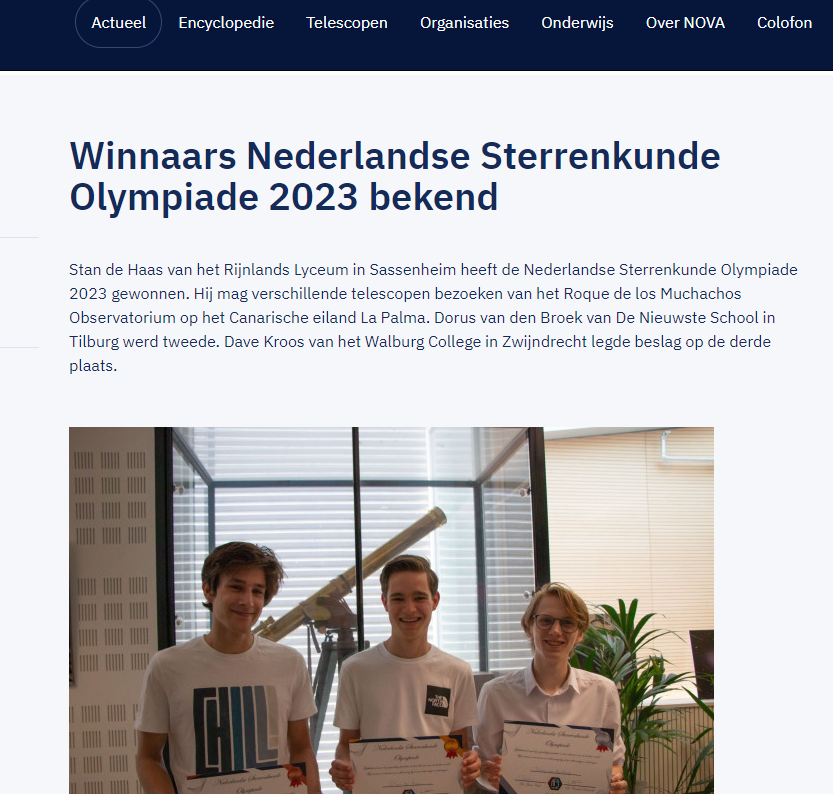 Tweede plaats! - De Nieuwste School